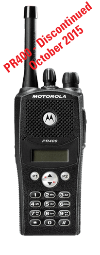 Discontinued Motorola Solutions PR400 Portable Two Way Radio | Day ...